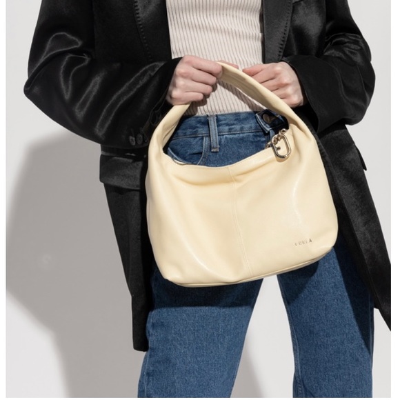 Furla | Bags | Furla Ginger Small Hobo Bag In Yellow Leather | Poshmark
